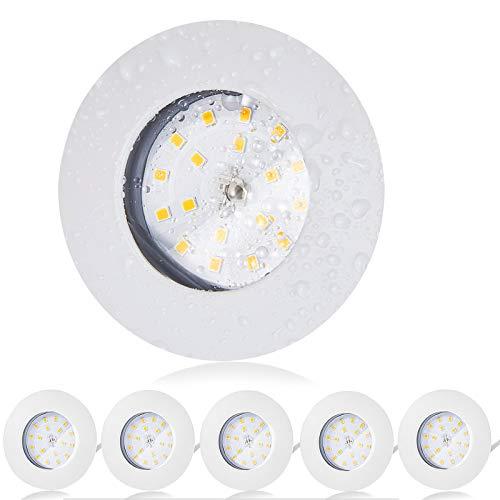 Bojim 6 x 5.5W Faretti LED da Incasso Per Cartongesso IP44 Per Bagno, Faretti Soffitto Ultra ...